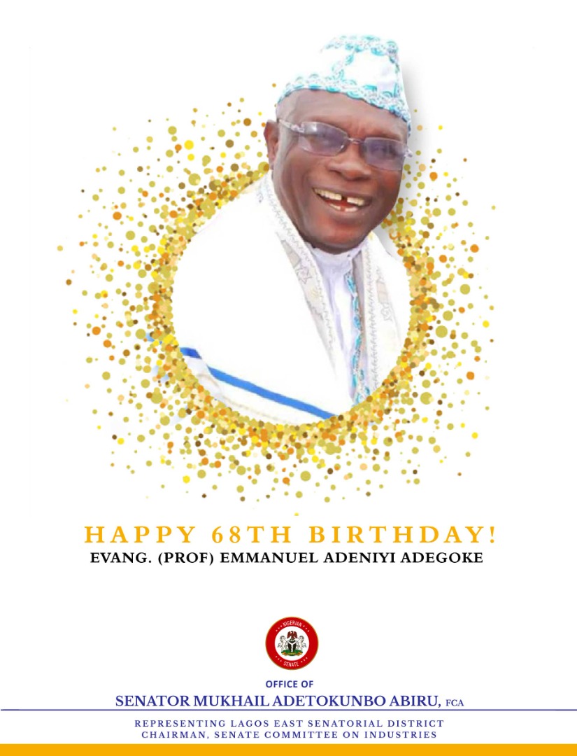 Senator Abiru felicitates with Evangelist (Professor) Emmanuel Adeniyi ...