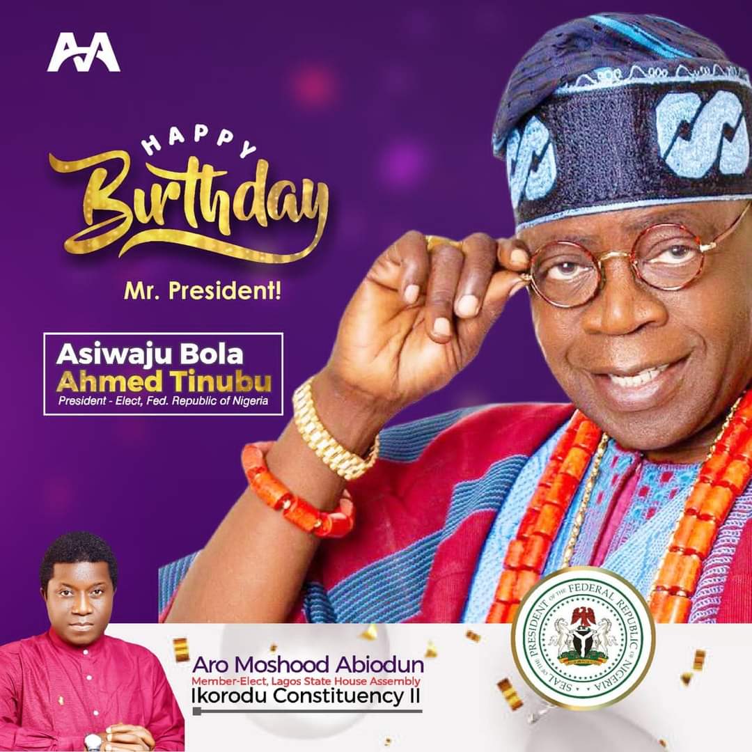 AMA FELICITATES WITH ASIWAJU TINUBU ON HIS BIRTHDAY ~Ajasa-Info