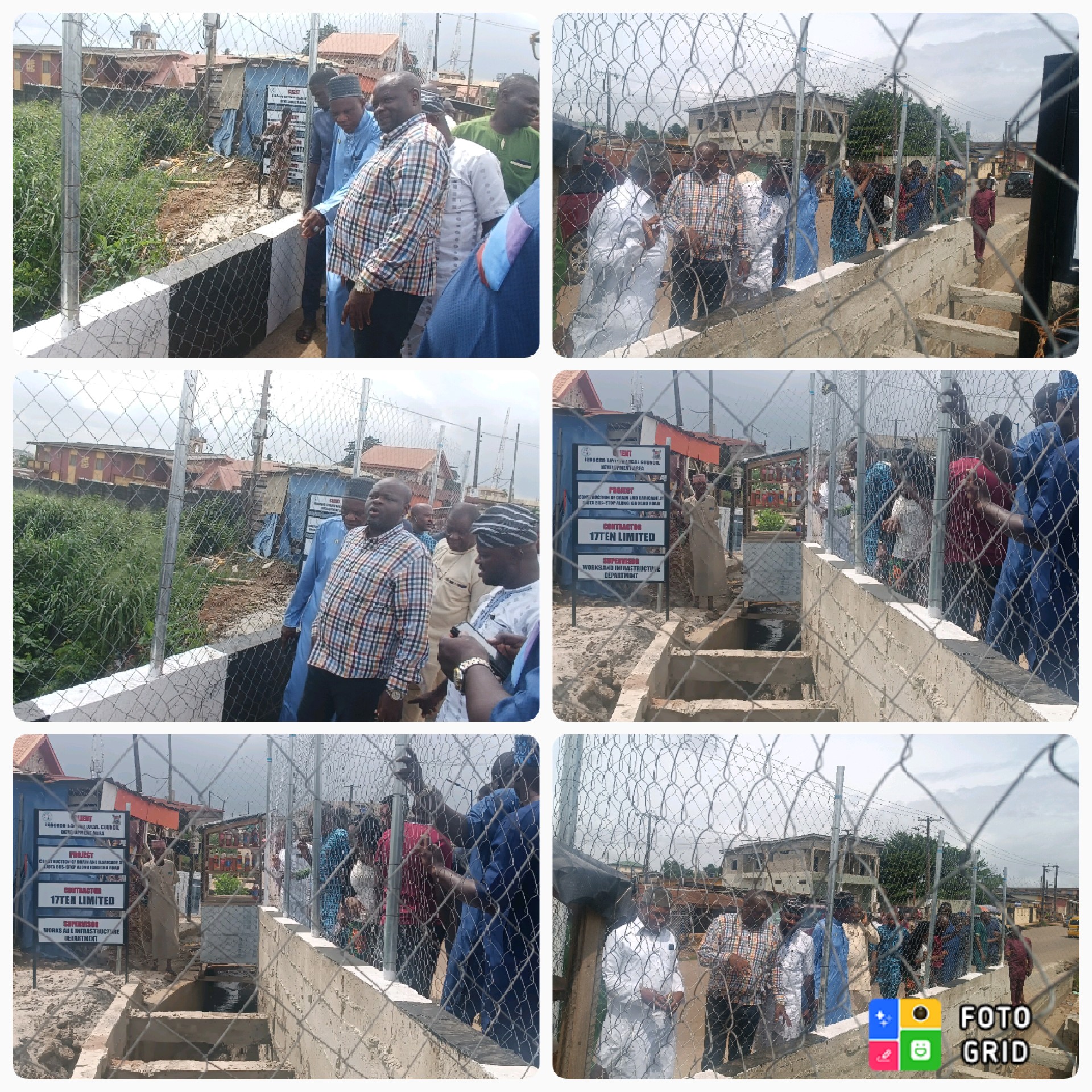 Builder Olusesan Daini Inspects Completed Drainage and Barricade ...