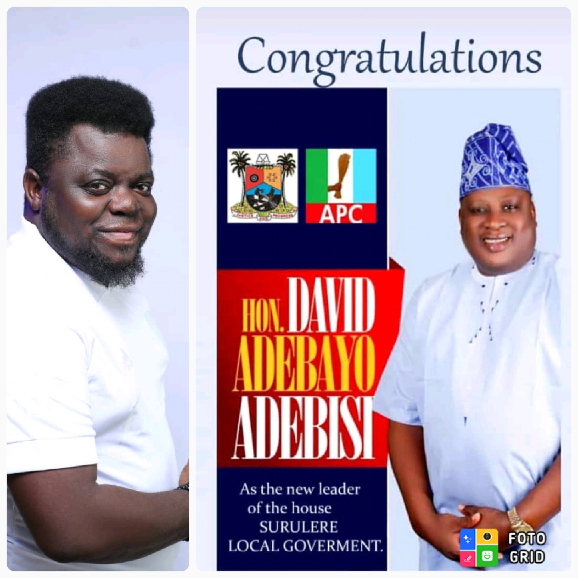 Hon. Leye Atoyebi Congratulates Hon. Adebayo Adebisi on his Emergence ...