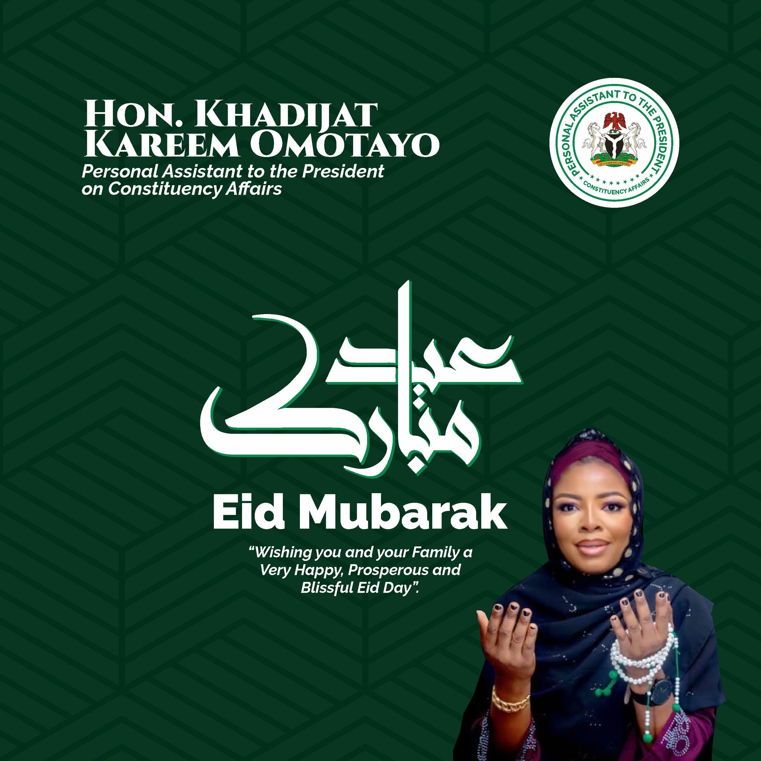 Hon. Khadijat Kareem Greets Muslim Ummah on the occasion of Eid-ul-Adha ...