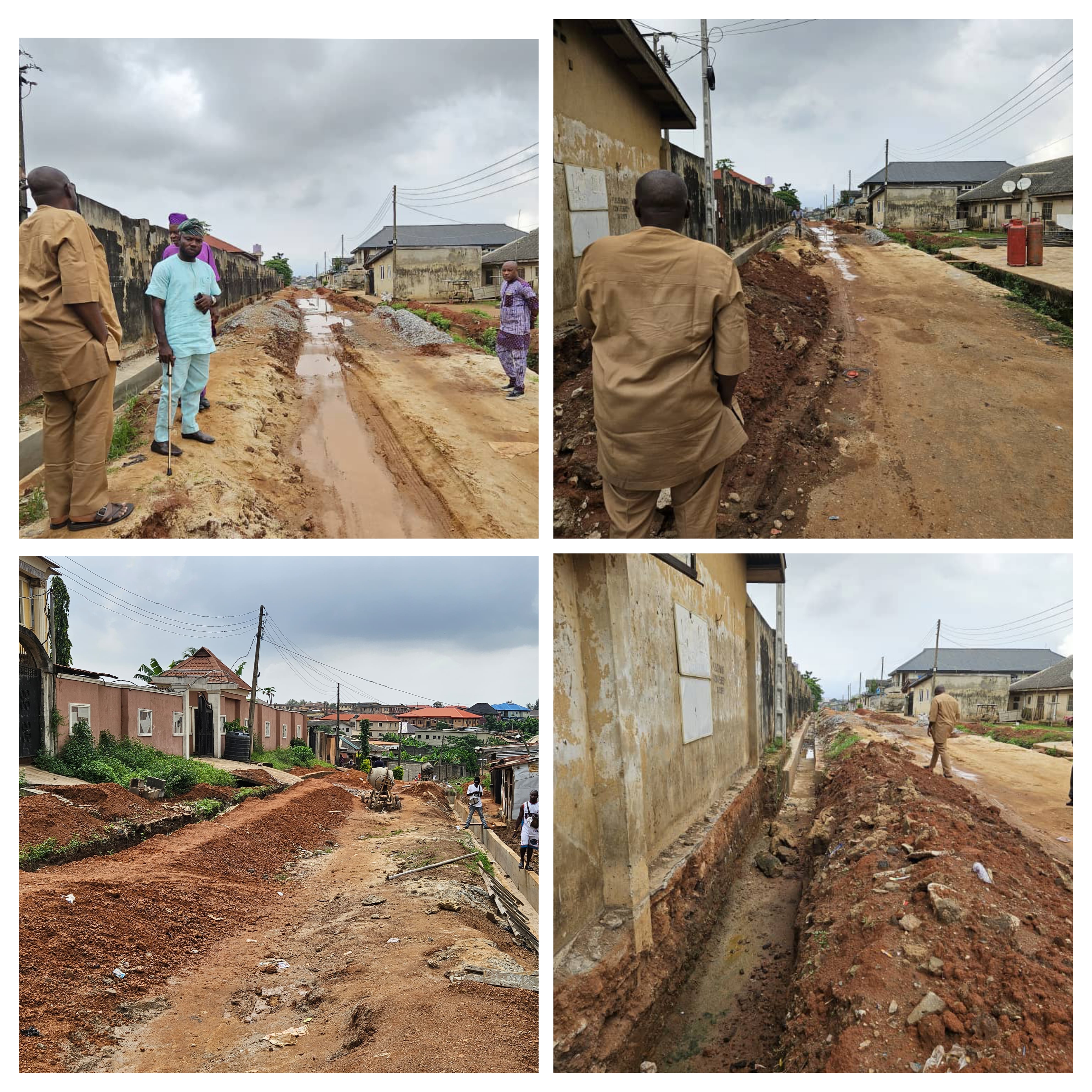 Builder Olusesan Daini Inspects Ongoing Road Construction Project in ...