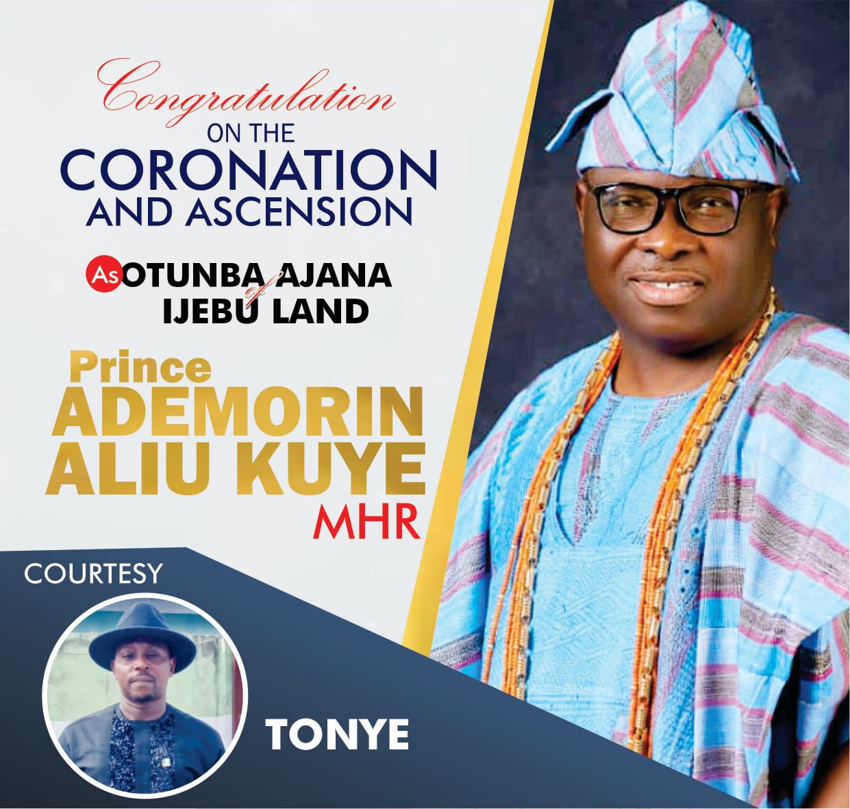 Hon. Tonye Congratulates Otunba Ademorin Kuye on his Coronation ~Ajasa-Info
