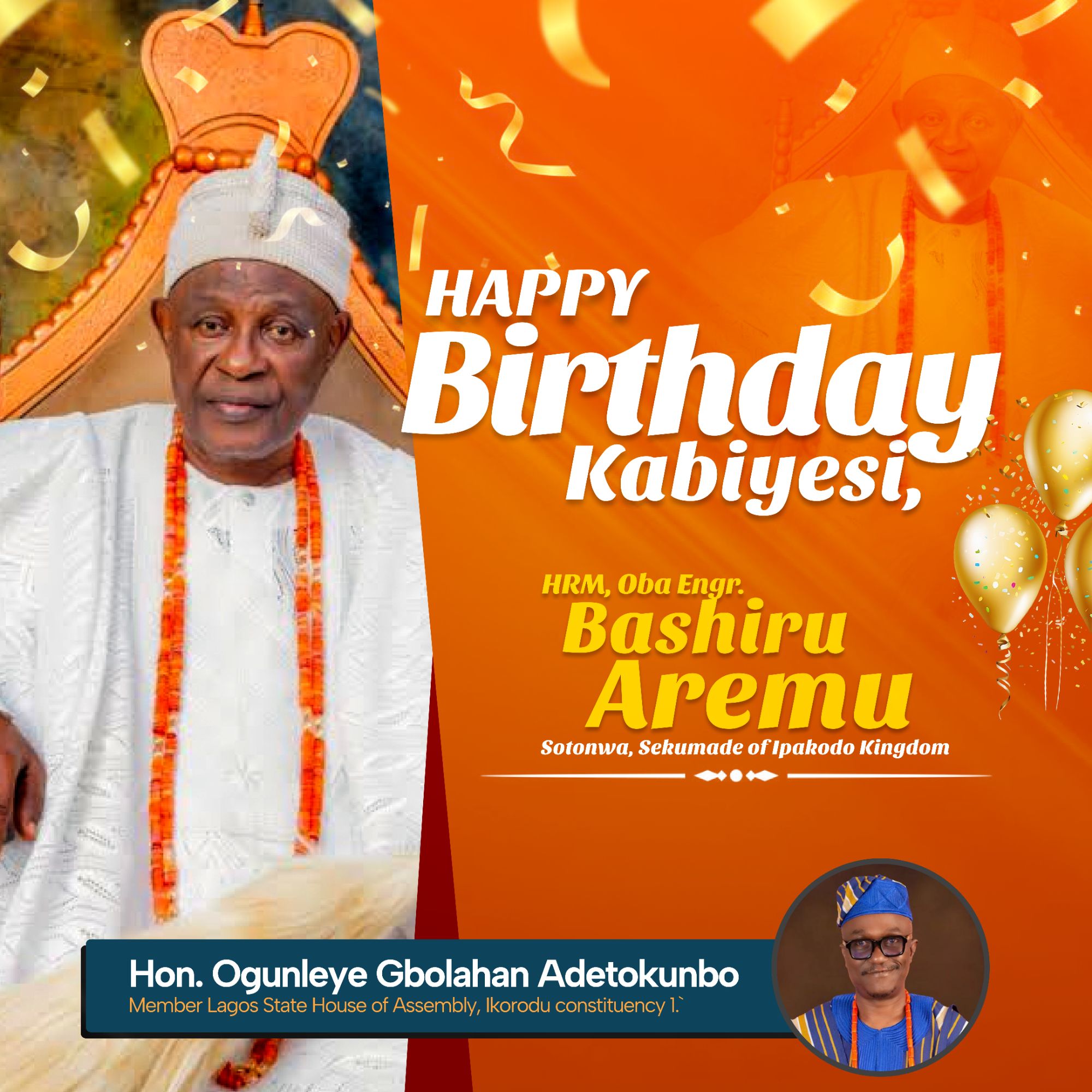 Hon. Ogunleye Gbolahan Felicitates Sekumade of Ipakodo Kingdom on his ...