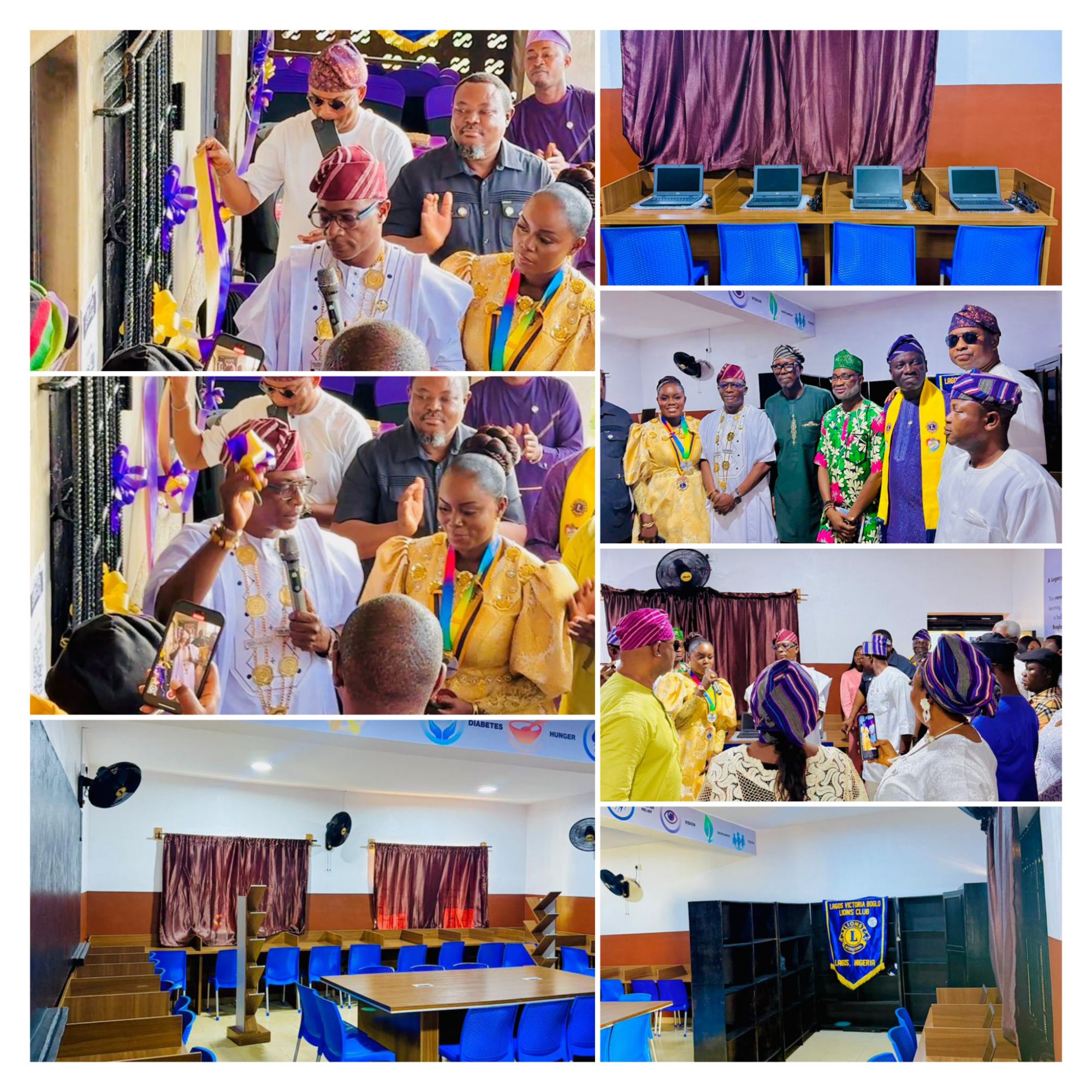 Lagos Victoria Boglo Lions Club Renovates Library at Ikosi Senior High ...