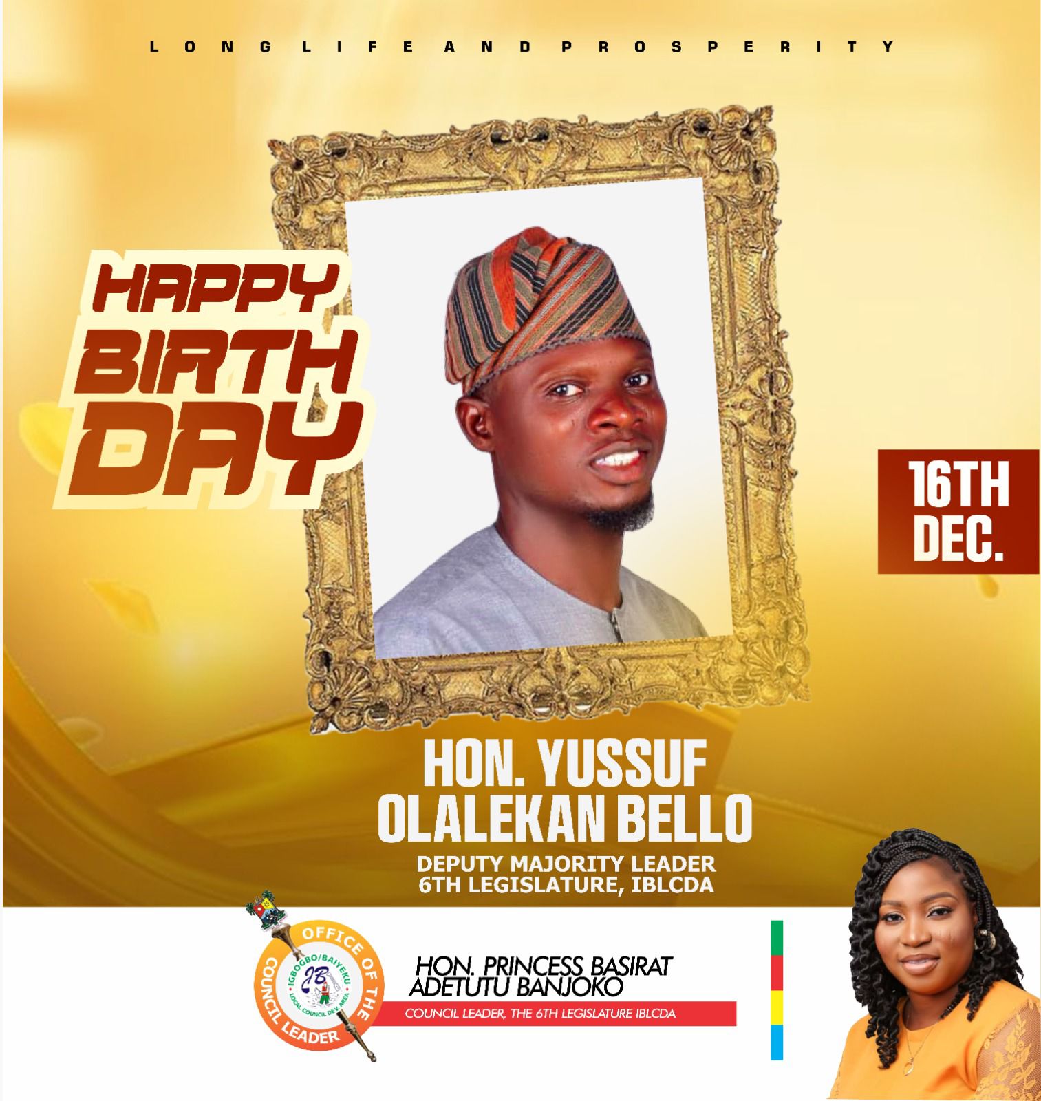 Princess Basirat Adetutu Banjoko Felicitates with Hon. Yusuf Bello on ...