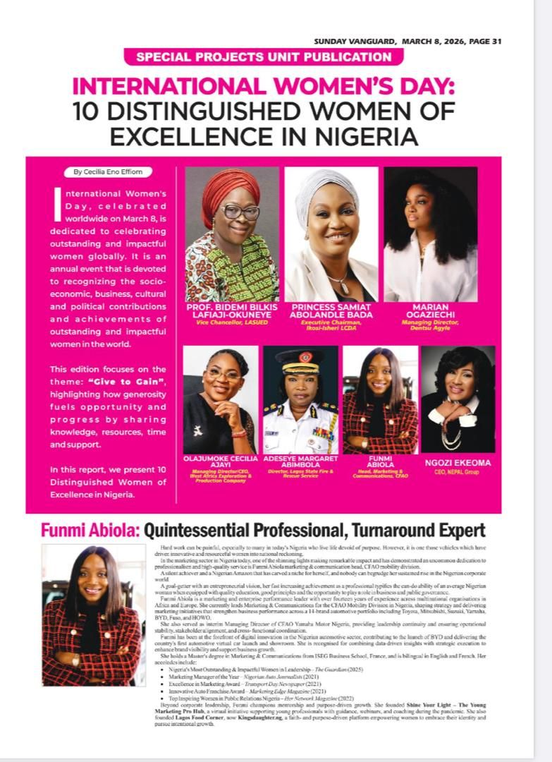 Vanguard Recognises Princess Samiat Bada Among 10 Distinguished Women ...