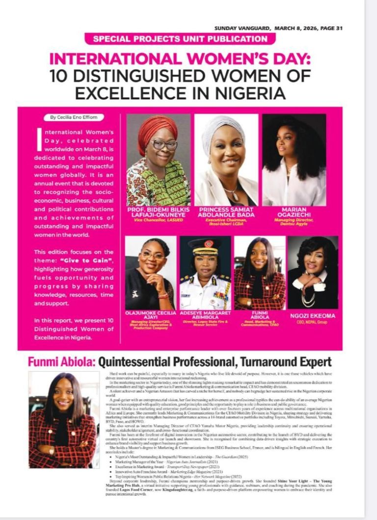 Vanguard Recognises Princess Samiat Bada Among 10 Distinguished Women ...